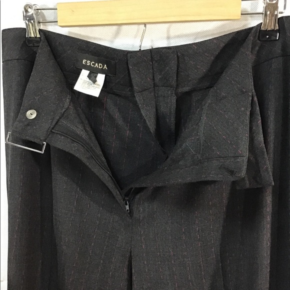 Escada | Pants & Jumpsuits | Escada Tanja Seersucker Wide Leg Pants 4 | Poshmark